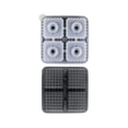 Byujiro 4-Cavity Square Ice Mold Silicone Large Block Ice Tray for ...