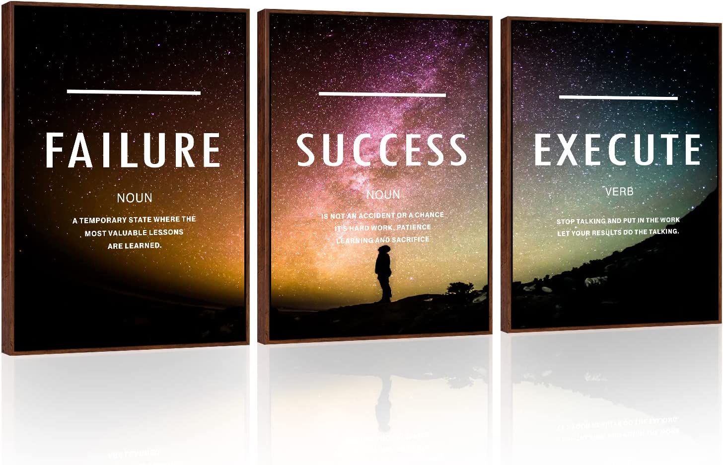 Motivational Room Decor Aesthetic Framed, Inspirational Canvas Wall Art ...