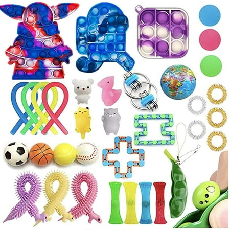 35Pcs Sensory Fidget Toys Set, Push pop pop Autism Special Simple ...