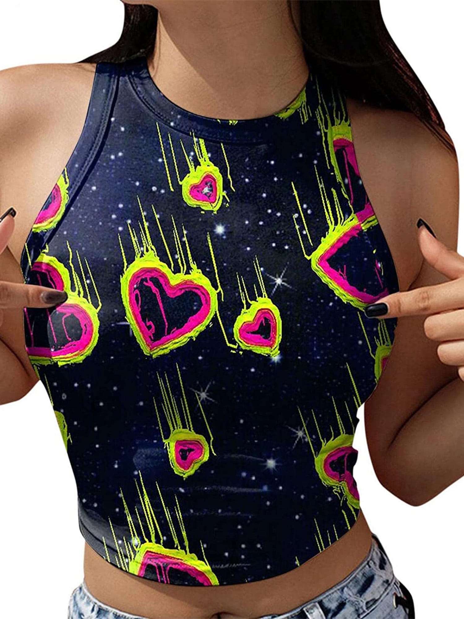 Eyicmarn Women Sleeveless Camisole Crop Tank Tops Trendy Aesthetic ...