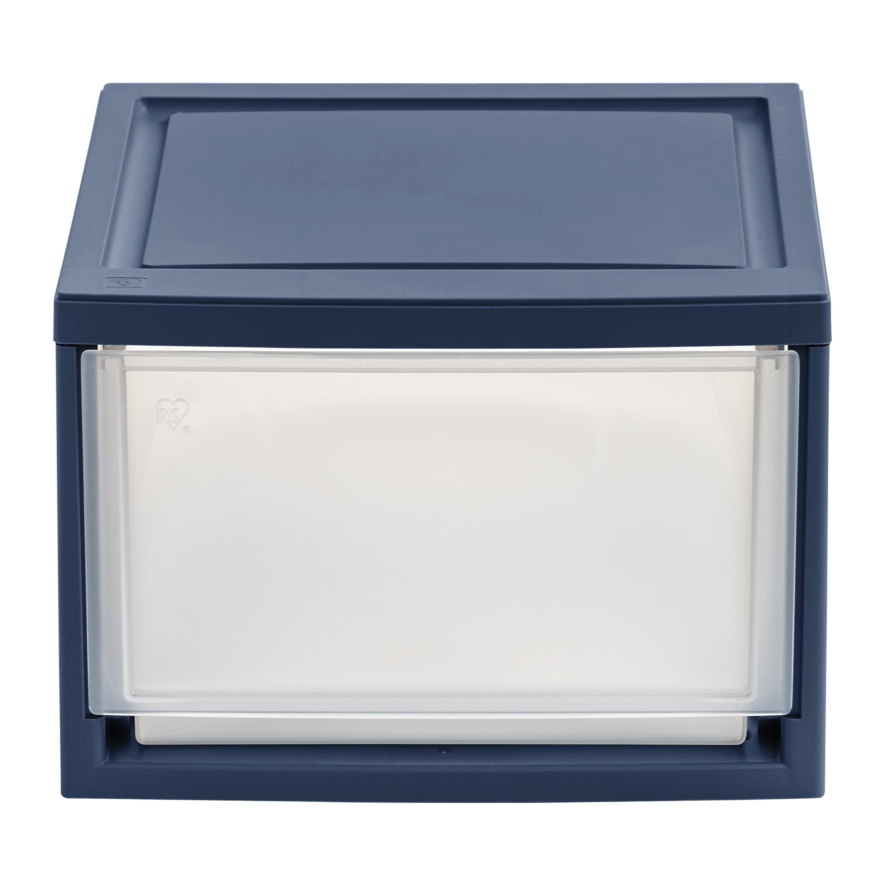IRIS USA, 14.5QT Plastic Storage Modular Stacking Drawer - Navy Blue ...