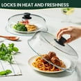 2 in 1 Glass Microwave Splatter Cover for Food & Microwave Place Mat ...