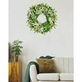 22 Inch Artificial Spring Summer Greenery Wreaths for Front Door Green ...