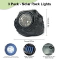 Solar Rock Landscape Lights, 3-Pack LEDs Fake Stone Solar Lights for ...