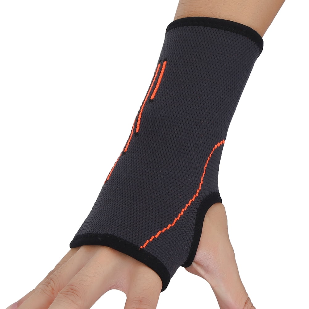 Fdit 1pc Black Unisex Sports Nylon Wrist Support Sleeve Protector Guard ...