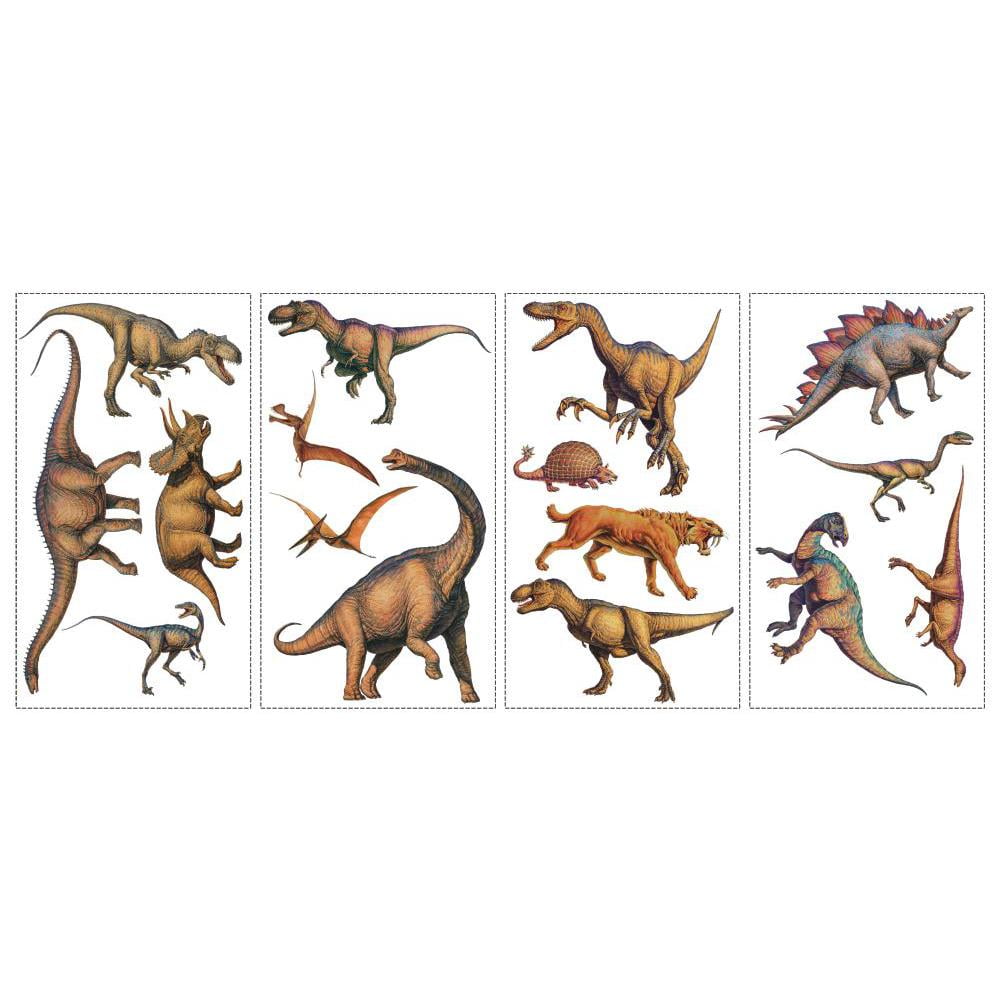 Lifelike DINOSAURS BiG T-REX 16 Wall STICKERS Peel & Stick Boys Room ...