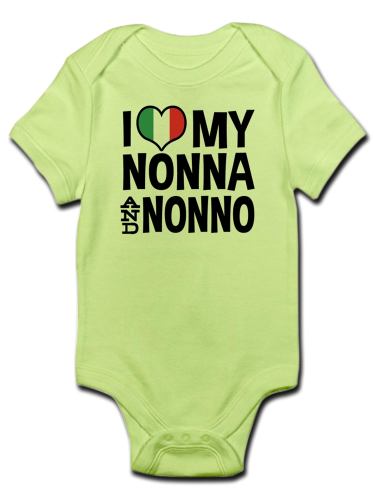 CafePress - I Love My Nonna And Nonno Infant Bodysuit - Baby Light Bodysuit - Walmart.com