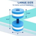 High-Density EVA-Foam Dumbbells, Water Weight for Swim, Pool Fitness ...