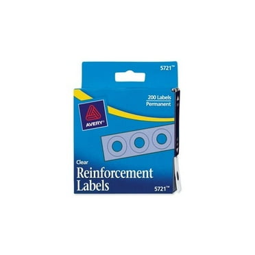 Avery Hole Reinforcements, Clear, 1000 Labels (5722) - Walmart.com