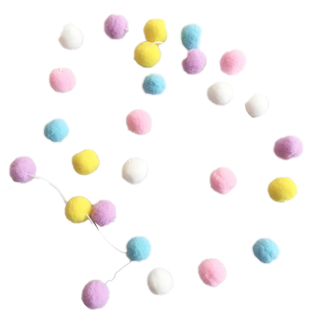 Worallymy 2m Handmade Felt Balls Kids Room Ornament Wall Hanging Home ...