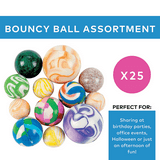 Fun Express Bouncing Ball Assortment, 25 Pieces, 1-1 3/4 Inch, Rubber ...