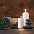 9 Pack White 6 inch Pillar Candles | Dripless, Unscented for Home Décor ...