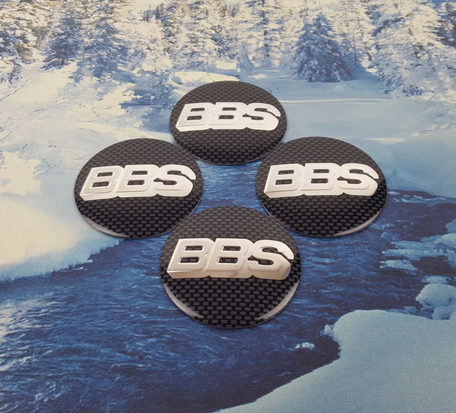 4x56mm 2.2" Universal Silver BBS Wheel Center Hub Cap Emblem Badge ...
