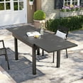Pellebant Expandable Outdoor Dining Table, Aluminum Patio Rectangle ...