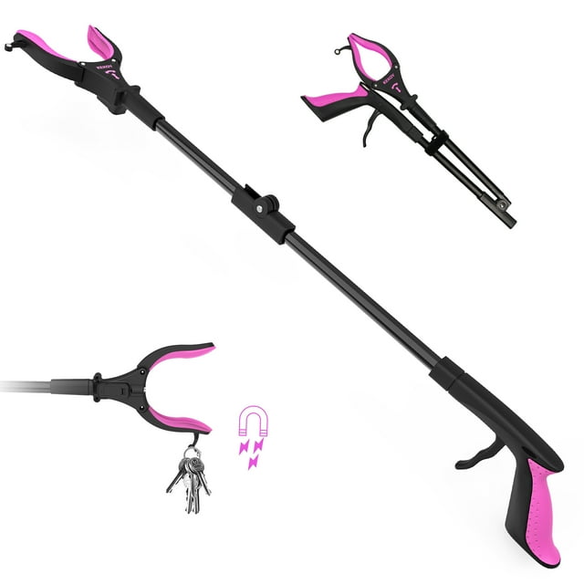 Reacher Grabber Pickup Tool with Light, 32" Upgaded Long Grabber Tools ...