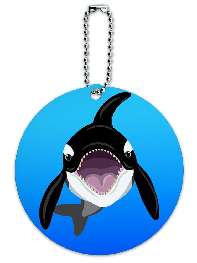Graphics and More Orca Killer Whale Round ID Card Luggage Tag - Walmart.com