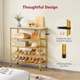 5 Tier Shoe Rack Organizer For 16-20 Pairs Of Shoes Metal Mesh Shelf ...