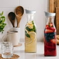 [50 oz - 4 Pack] Plastic Carafe with Lid, Large Capacity Square Base ...