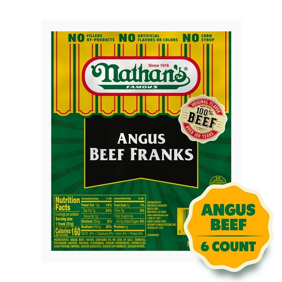 Nathan's Famous Jumbo Restaurant Style Beef Franks, 12 oz - Walmart.com
