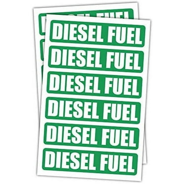 6 Pack | Reflective Mixed Fuel Only, Gasoline Only, Diesel Only, Fuel ...