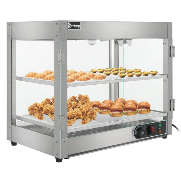 Zimtown Commercial Food Warmer Display 2-Tier 800W Electric bun warmer ...
