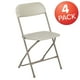 Flash Furniture Hercules™ Series Plastic Folding Chair - Beige - 4 Pack ...