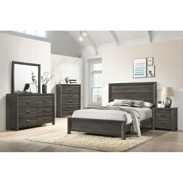 Benoite Brown Panel Bedroom Set Special Full 3 Piece: Bed, 2 ...