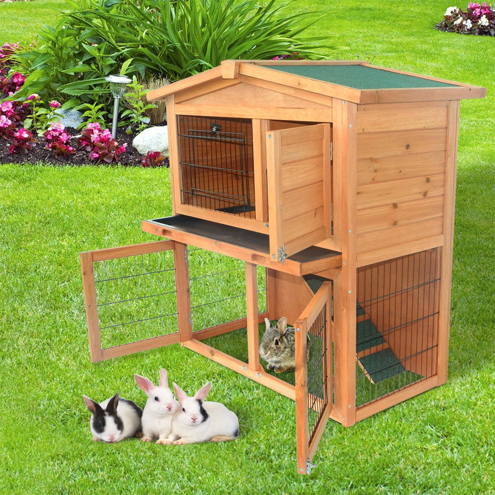 Zimtown 40 A Frame Wood Wooden Rabbit Hutch Small Animal House Pet zimtown-40-a-frame-wood-wooden-rabbit-hutch-small-animal-house-pet