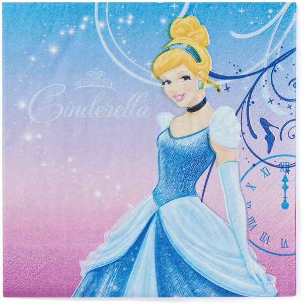 Cinderella Lunch Napkins, 16 Count, Party Supplies - Walmart.com