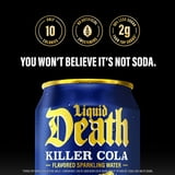 Liquid Death Killer Cola Soda Flavored Sparkling Water 12oz Cans 6-Pack ...