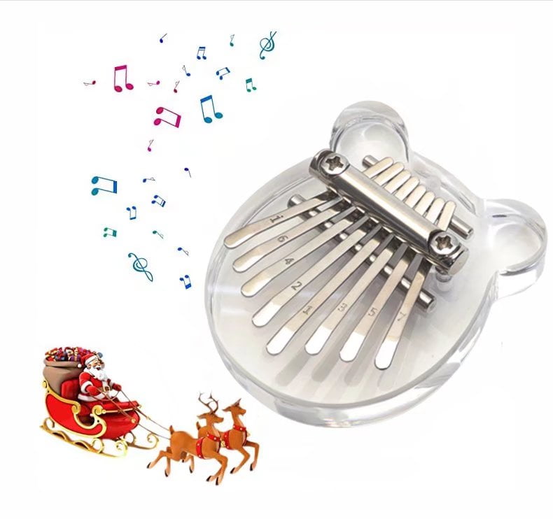 Mini Kalimba Thumb Piano, 8 Keys Finger Piano,Portable Marimba Musical ...