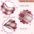 Red Color Gingham Pattern with Fabric Texture Sleeveless Dress A-Line ...