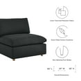 Modular Sectional Deep Sofa Set, Black, Fabric, Modern Contemporary ...