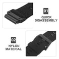 DEEPCRAFF Black Nylon Watch Band Replacement Strap with Quick Release ...
