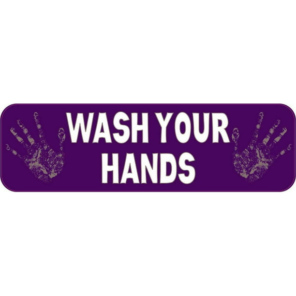 10in x 3in Purple Wash Your Hands Magnet - Walmart.com 10in x 3in Purple Wash Your Hands Magnet - Walmart.com
