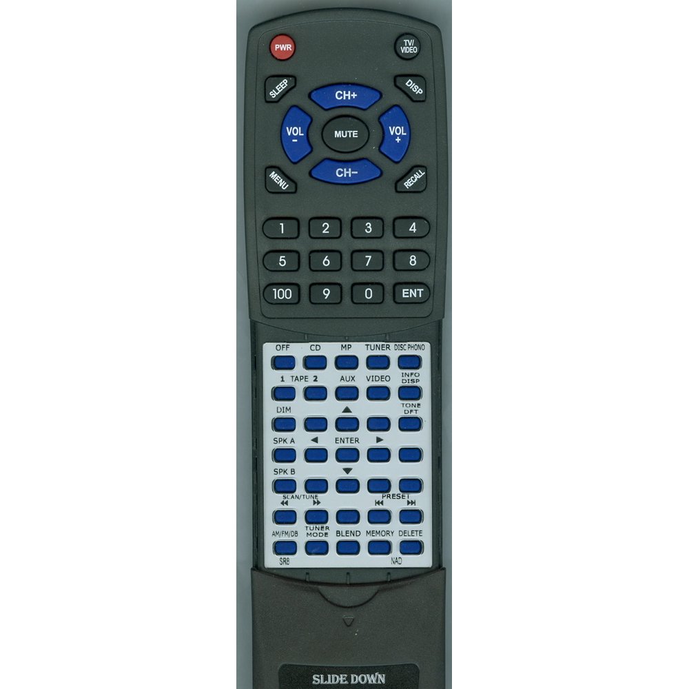 Replacement Remote for NAD RC-SR8, RCSR8, RTSR8, SR8, C356BEE, C375BEE ...