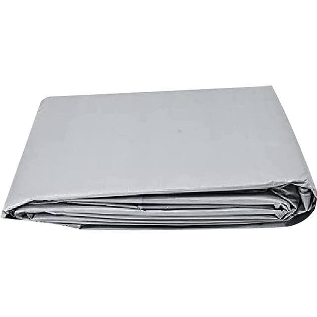 Tarps Now 12 Mil Waterproof Poly Tarps, 6oz Multipurpose Tarpaulin Cover- Silver(14'x30 ...