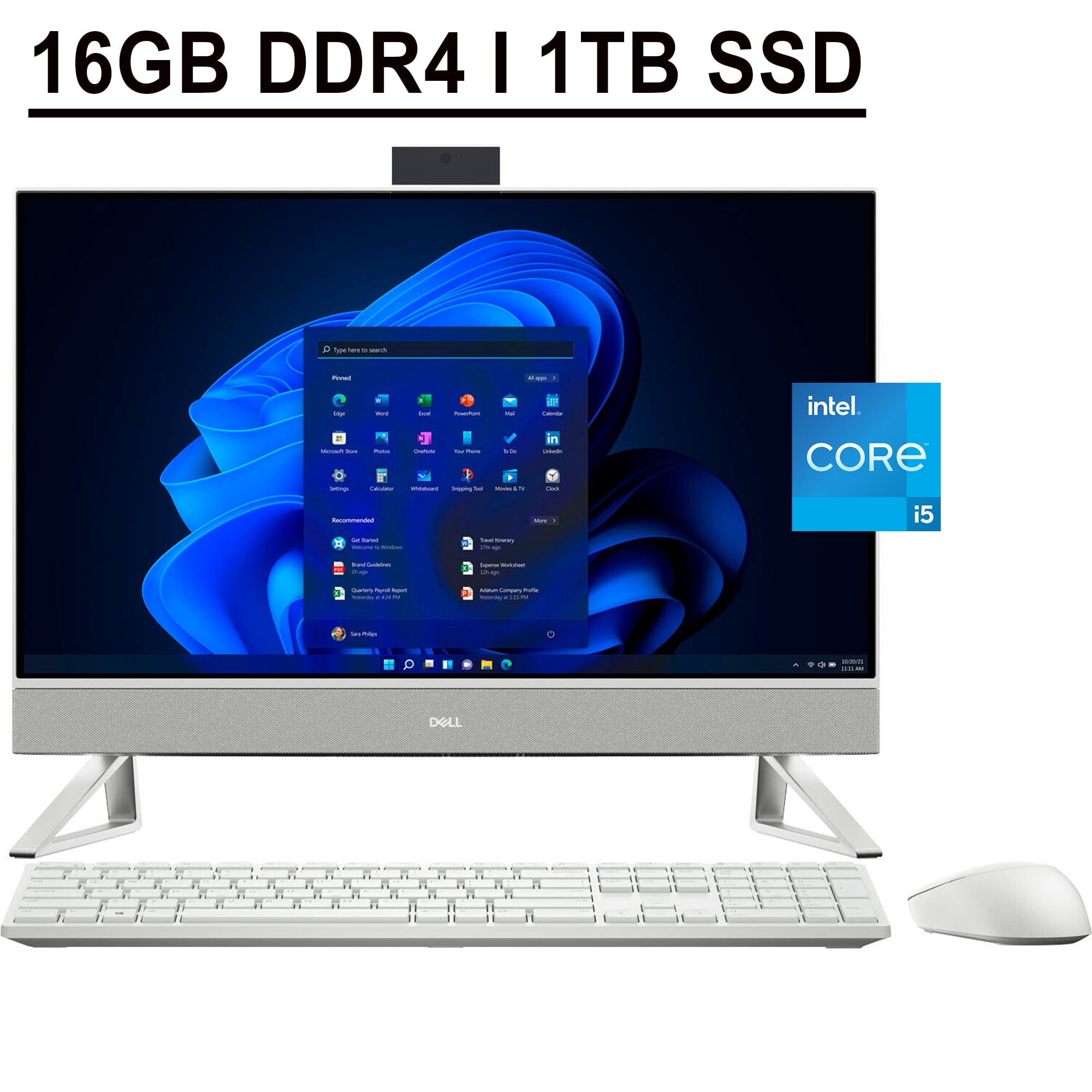 Dell Inspiron 5000 5410 24 All-in-One Desktop Computer 23.8" FHD Anti ...