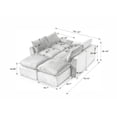 FFZ Modern Cloud Sofa, Corduroy Modular Sectional for Living Room, Dark ...