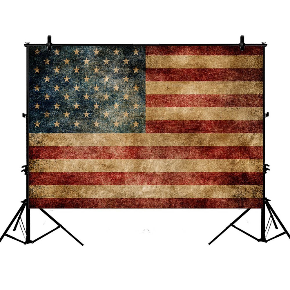 YKCG 7x5ft American Flag Photography Backdrops Polyester Photography ...