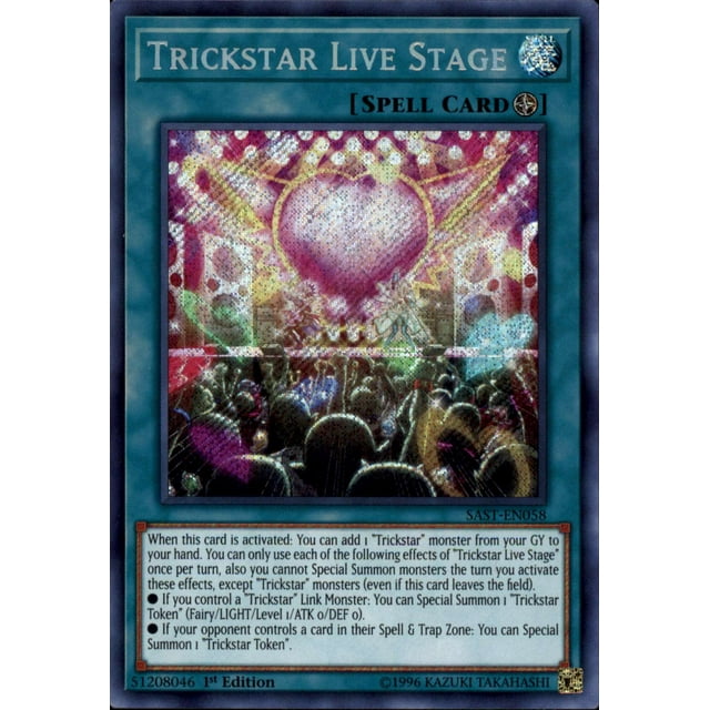 YuGiOh Savage Strike Secret Rare Trickstar Live Stage SAST-EN058 ...