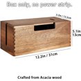 Acacia Wood Cable Management Box, Wooden Cord Hider & Organizer for ...