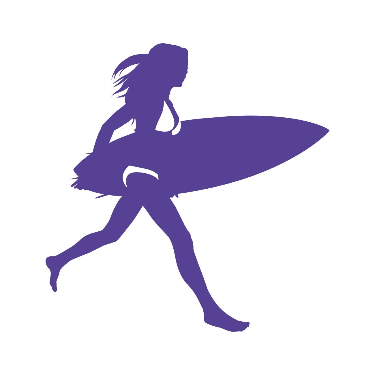 Surfer Girl Sticker Decal Die Cut - Self Adhesive Vinyl - Weatherproof ...