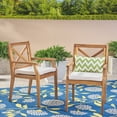 Peter Outdoor Acacia Wood Patio Furniture Dining Chair, Set of 2, Teak ...