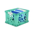 Storex Stackable Plastic File Crate, Storage Folder for Office with ...