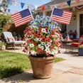 4th of July Decorations Artificial Tree With Red White Blue Flag Ground ...
