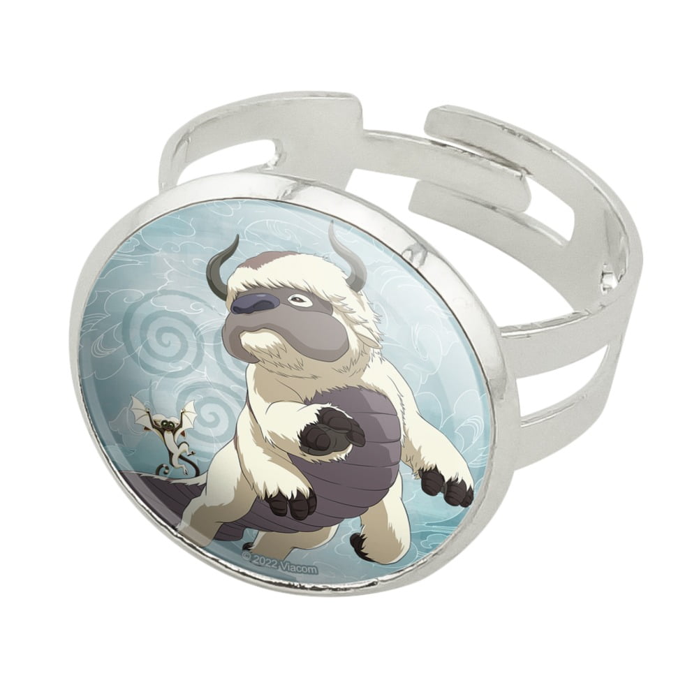 Avatar the Last Airbender Appa & Momo Silver Plated Adjustable Novelty ...