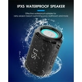 LFS Portable Bluetooth Speaker, Waterproof, 15H Playtime, TWS Pair, RGB Lights, for Travel, Home ...