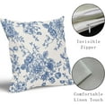 Blue Floral Pillow Covers 20x20 Inch Vintage Flower Blue White ...
