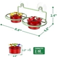2 Pack Window Hummingbird Feeder with Metal Base and Suction Cups, 6 ...